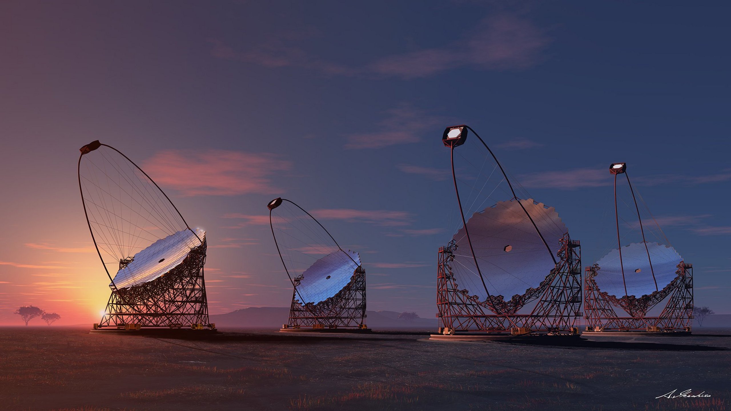 CTAO - Cherenkov Teleskope Array Observatory in Chile und auf La Palma